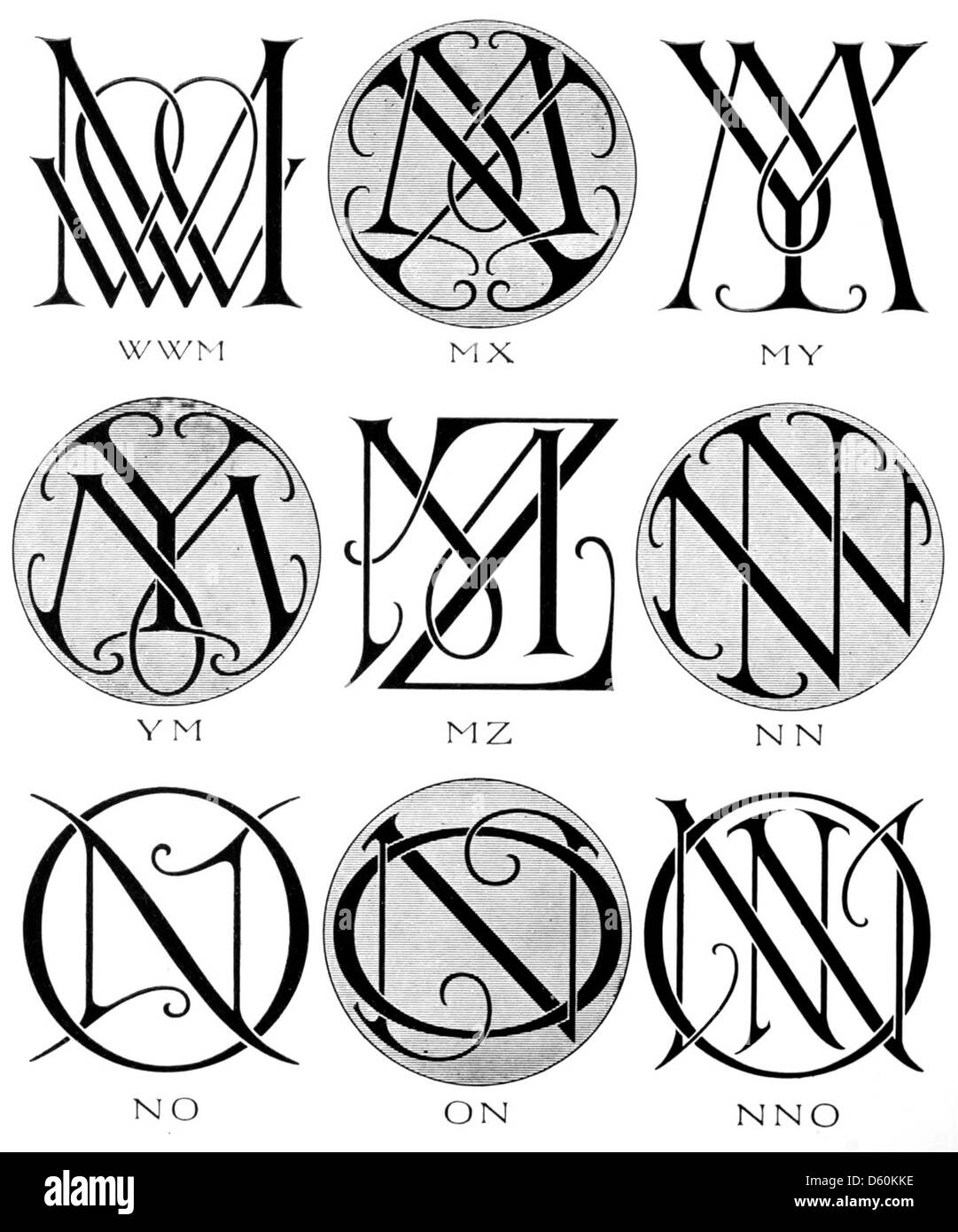 Monograms hi-res stock photography and images - Alamy