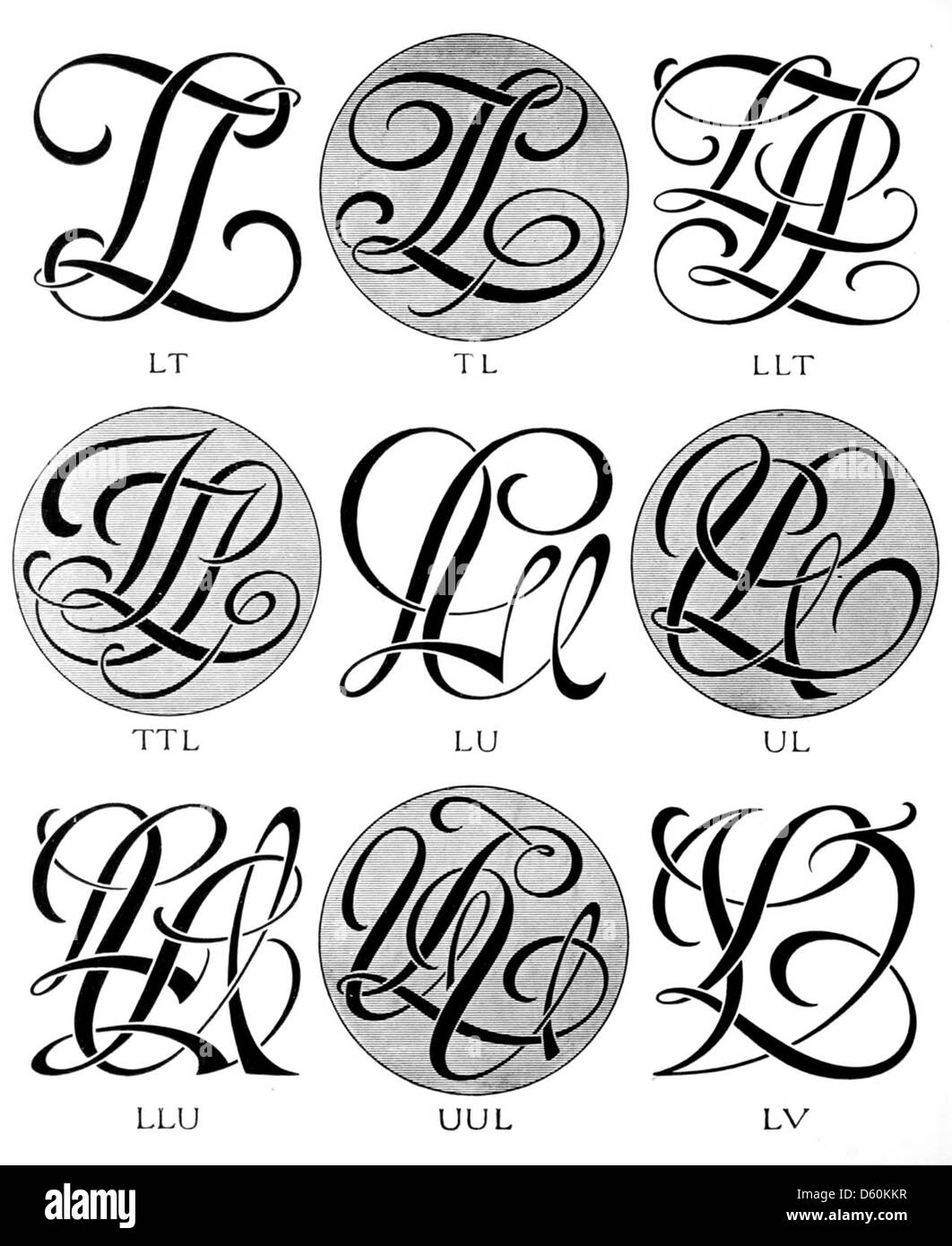 Monograms Ciphers 1906 High Resolution Stock Photography and Images - Alamy