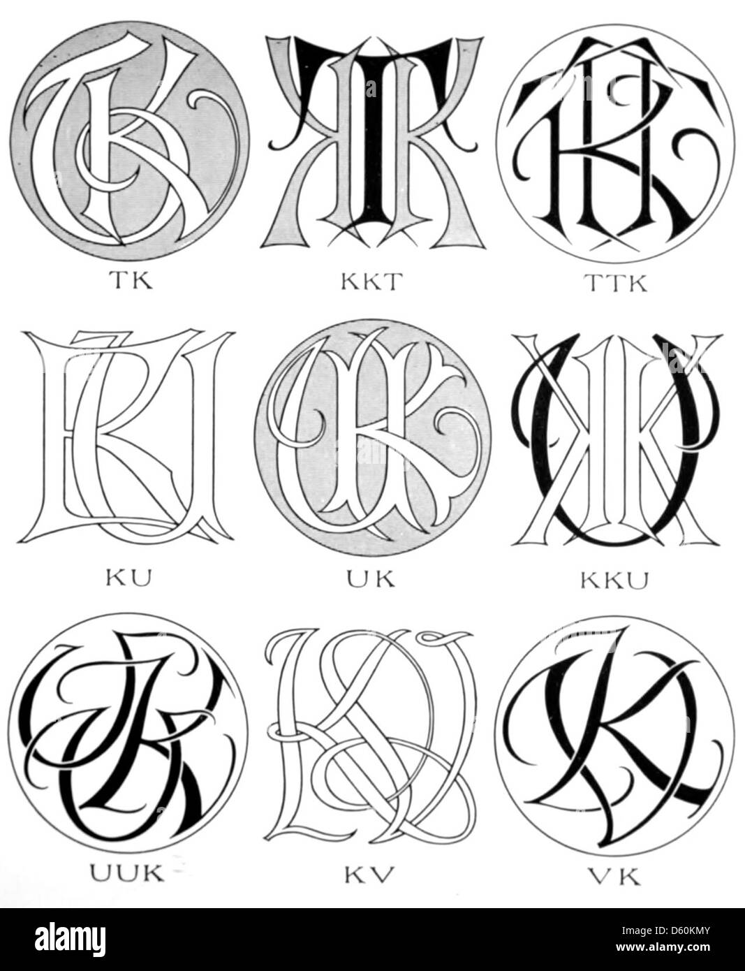 Monograms Ciphers 1906 High Resolution Stock Photography and Images - Alamy