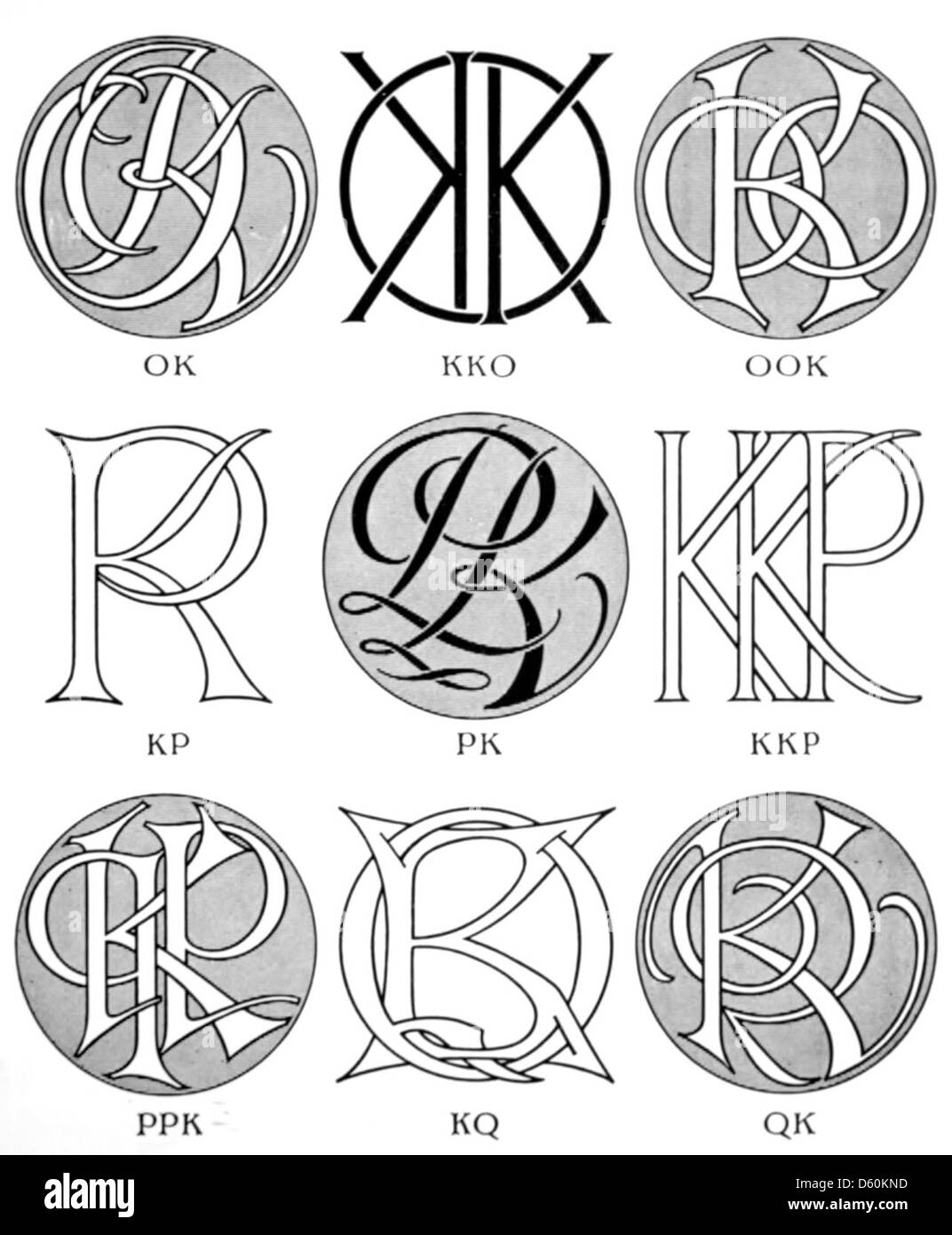 Monograms Ciphers 1906 High Resolution Stock Photography and Images - Alamy
