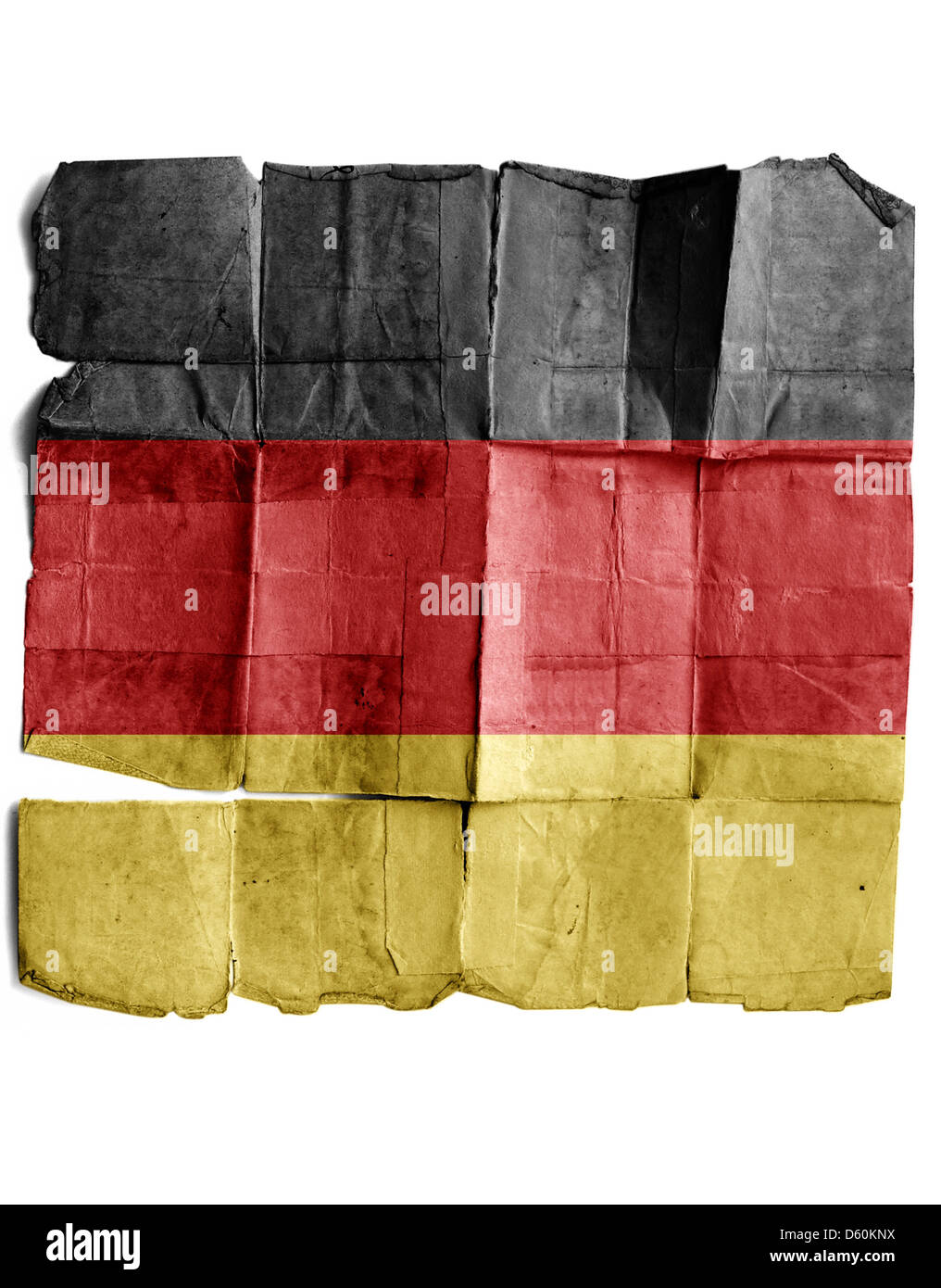German flag on old paper Stock Photo - Alamy