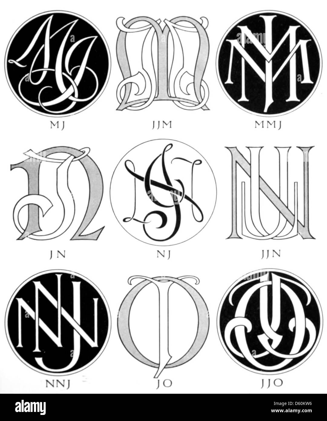 Monograms Ciphers 1906 High Resolution Stock Photography and Images - Alamy