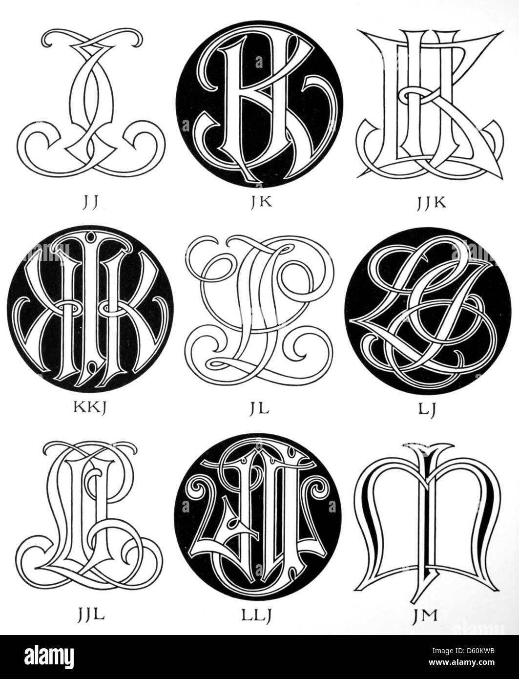 Monograms & ciphers ([1906] Stock Photo - Alamy