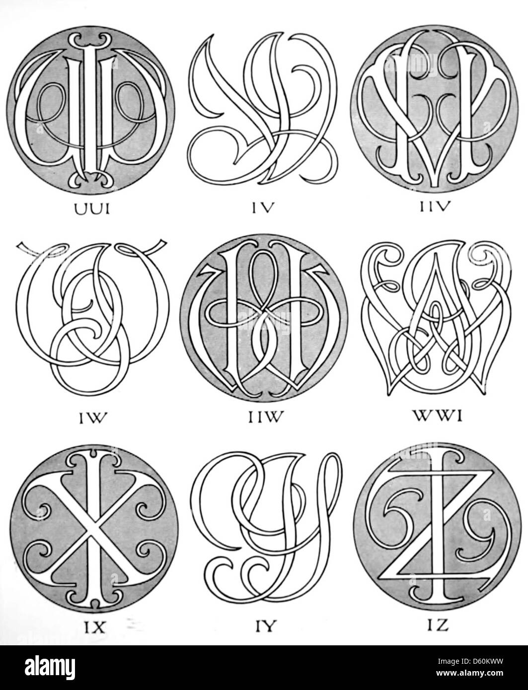 This image likely shows an example from Monograms & Ciphers (1906), a ...