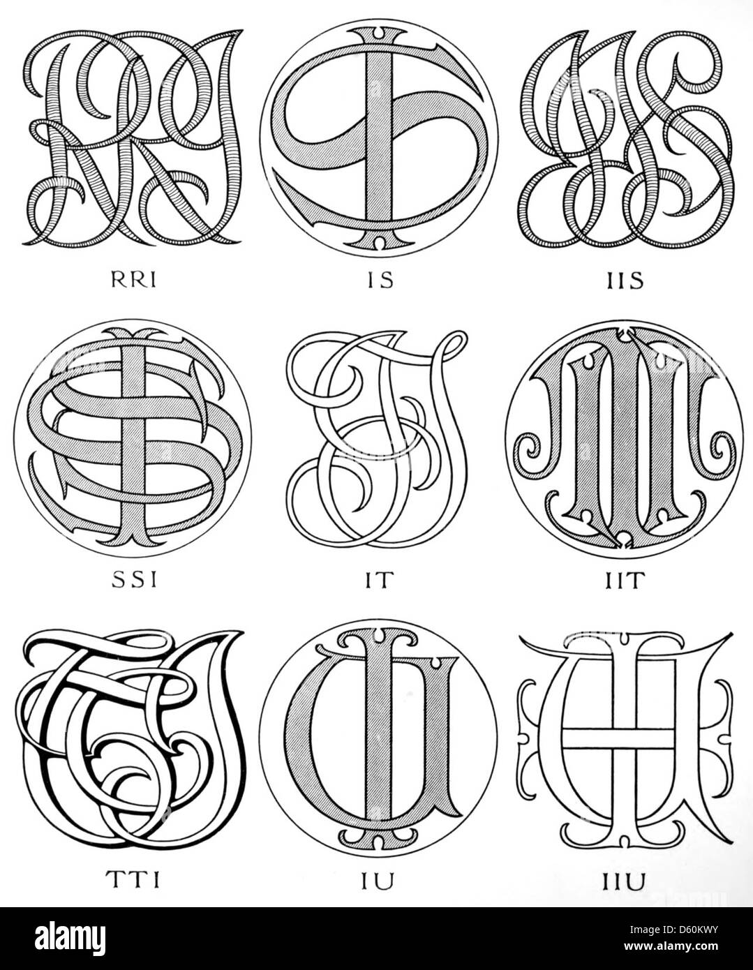 Monograms & ciphers ([1906] Stock Photo - Alamy
