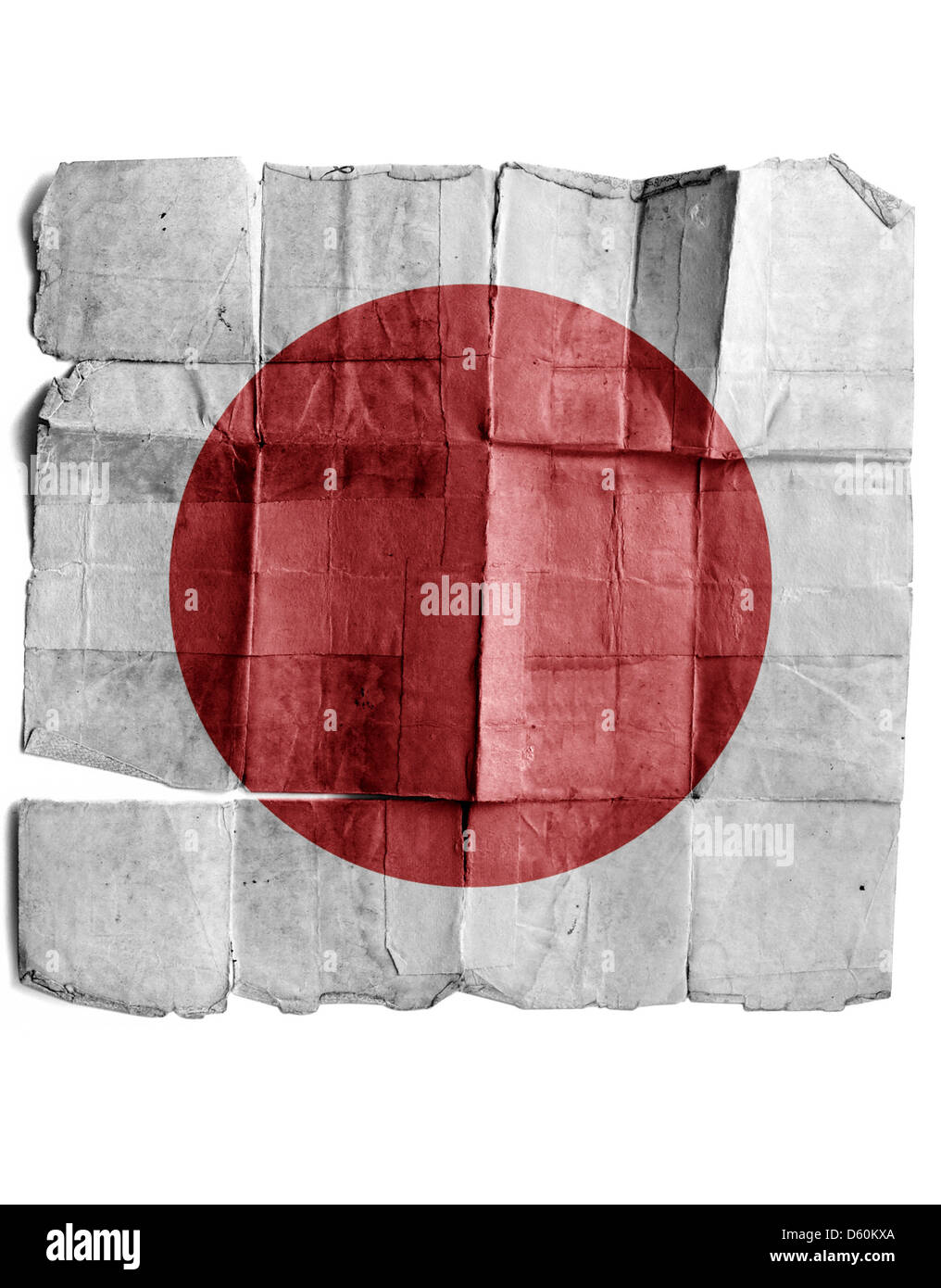 Japanese flag on old paper Stock Photo - Alamy