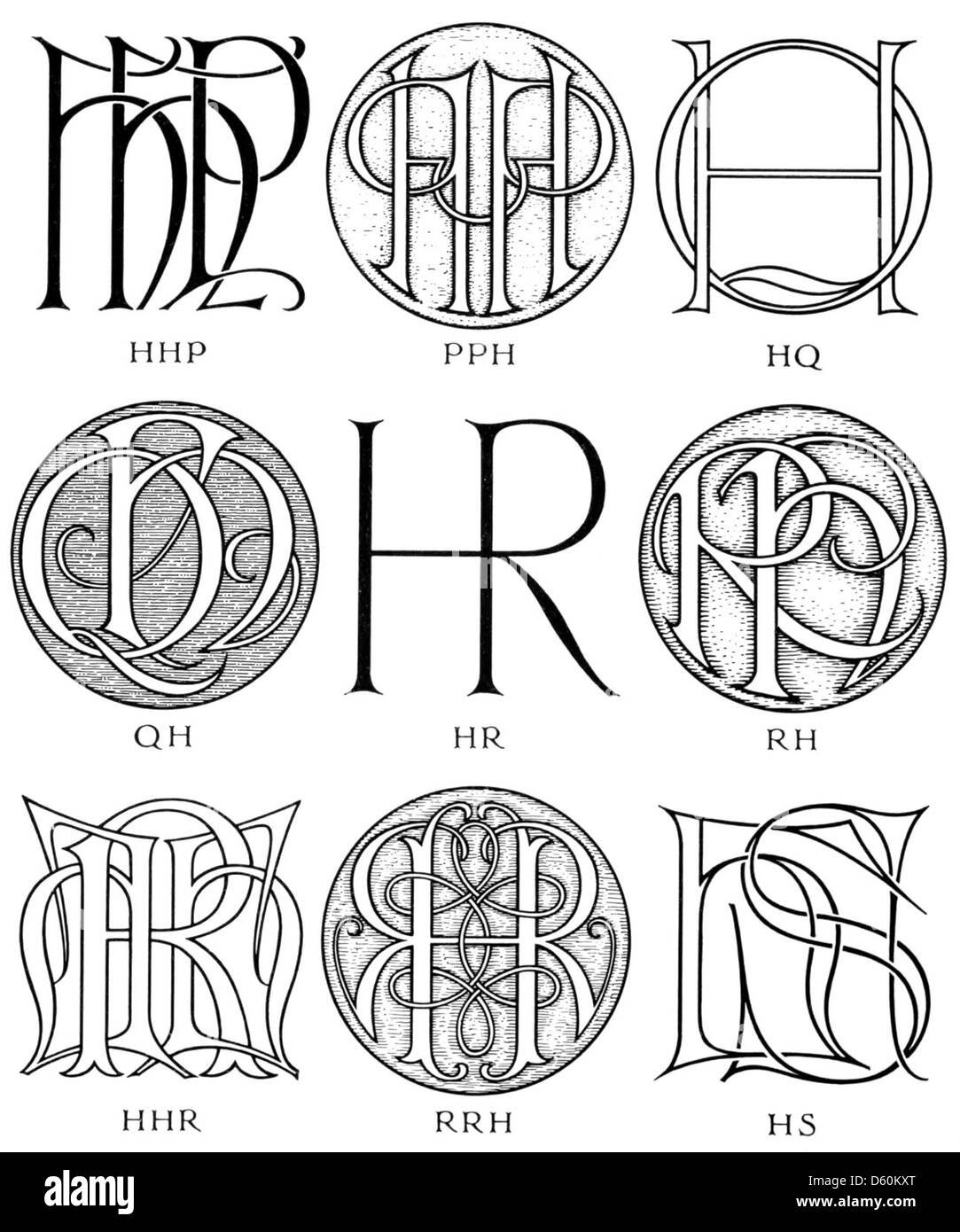 An illustration from the 1906 publication 'Monograms & Ciphers ...