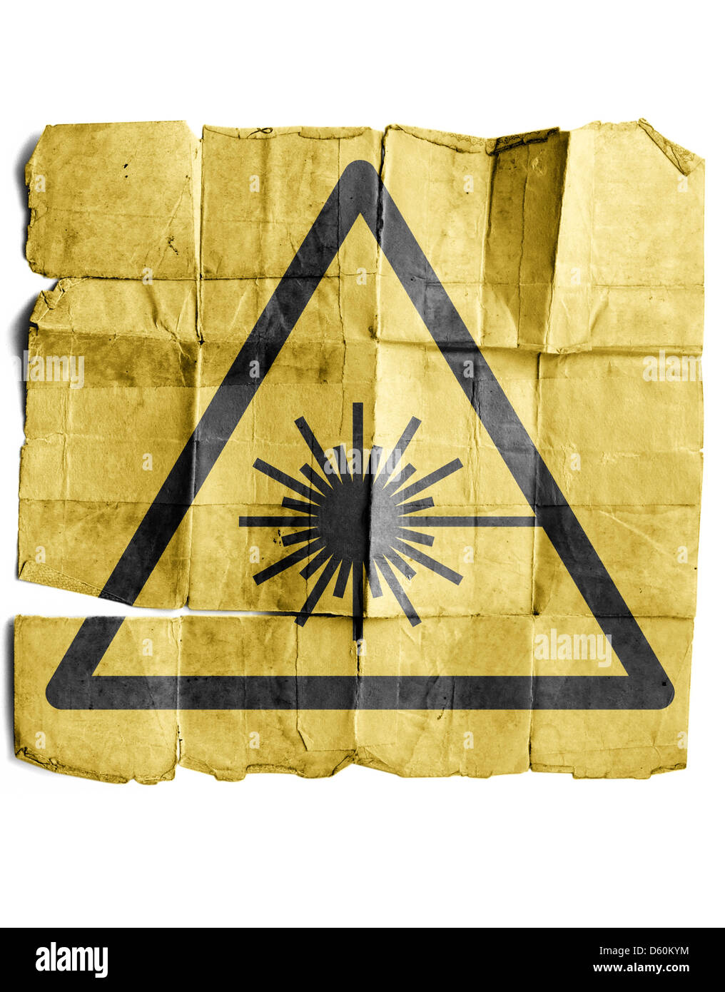 Symbol for Laser warning sign Stock Photo - Alamy