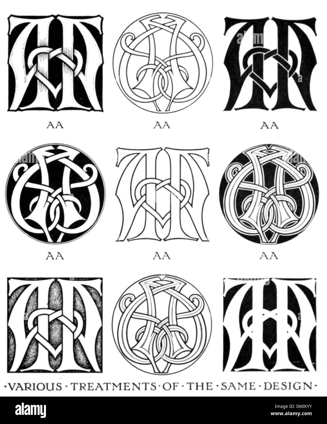 An image from 'Monograms & Ciphers' (1906), showcasing various examples ...