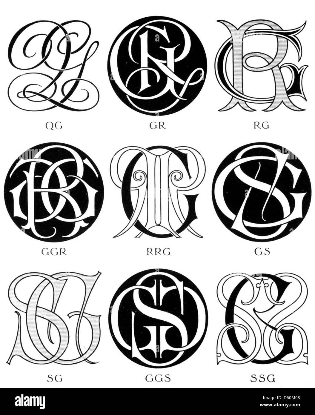 Monograms Ciphers 1906 High Resolution Stock Photography and Images - Alamy