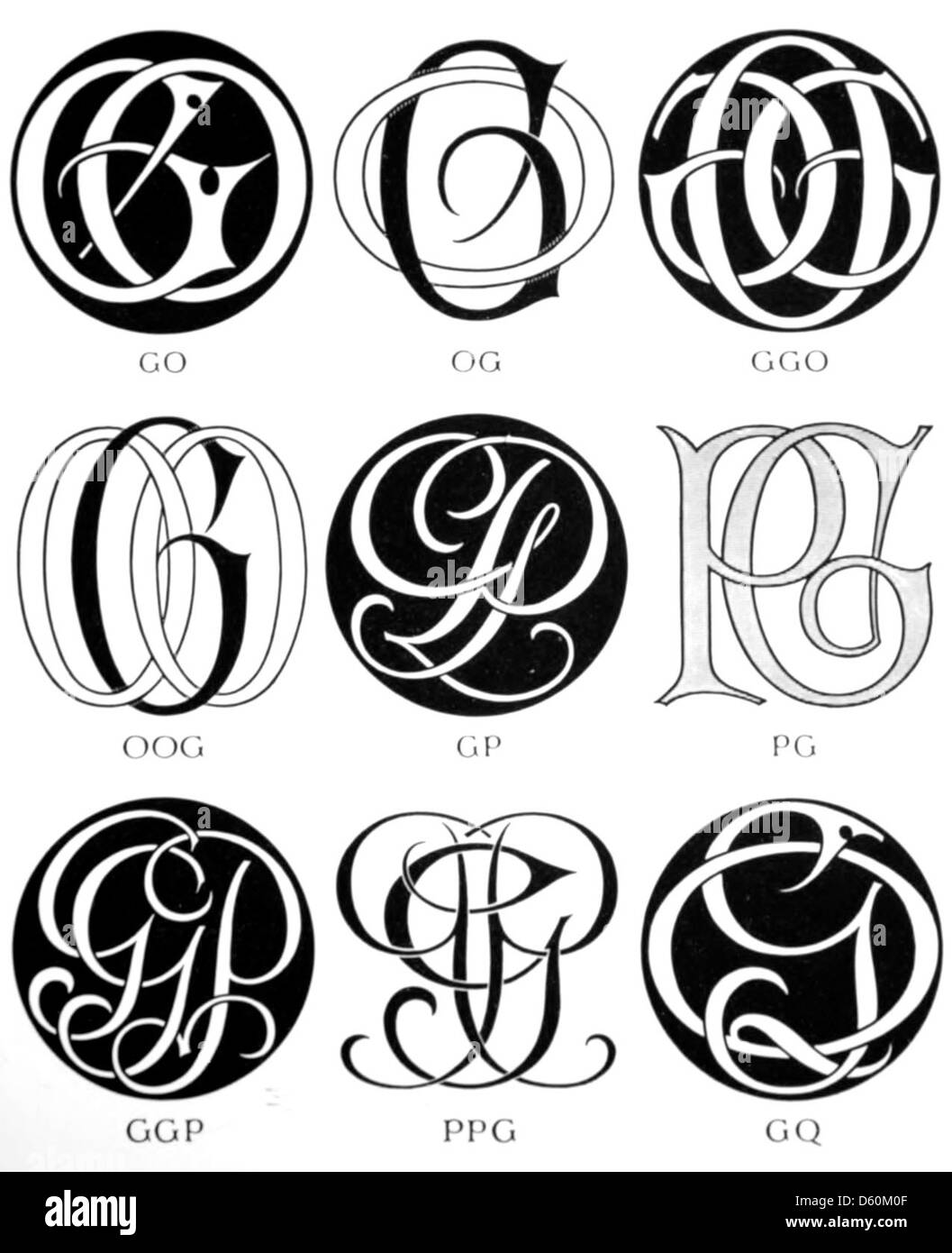 Monograms Ciphers 1906 High Resolution Stock Photography and Images - Alamy