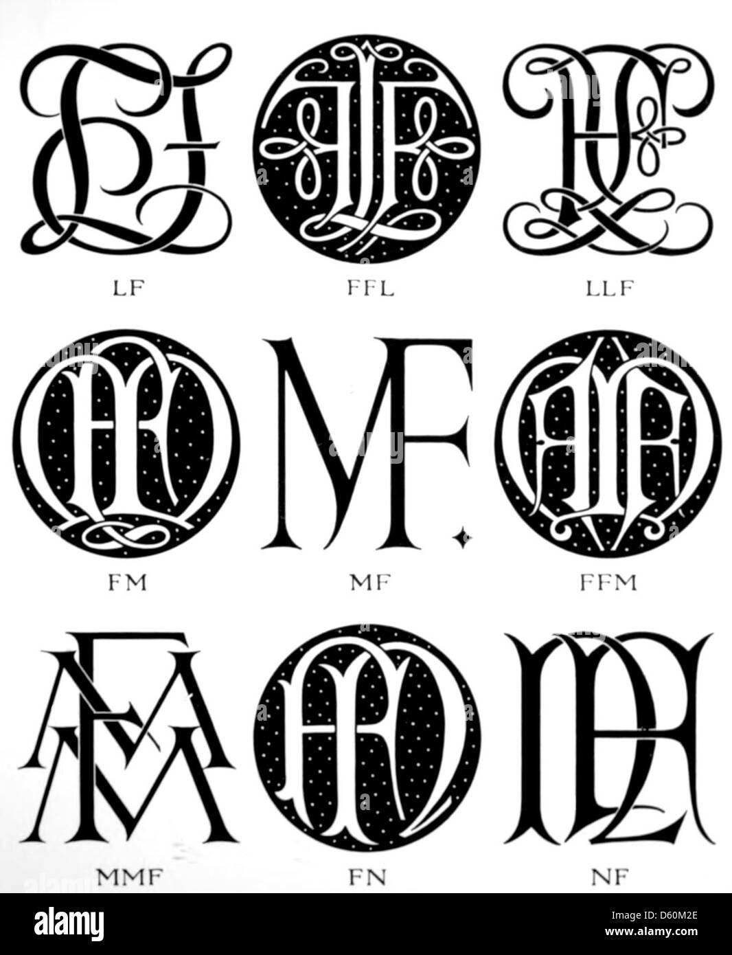 Monograms Ciphers 1906 High Resolution Stock Photography and Images - Alamy