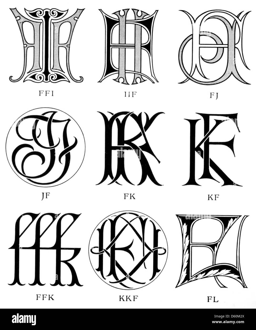 Monograms Ciphers 1906 High Resolution Stock Photography and Images - Alamy