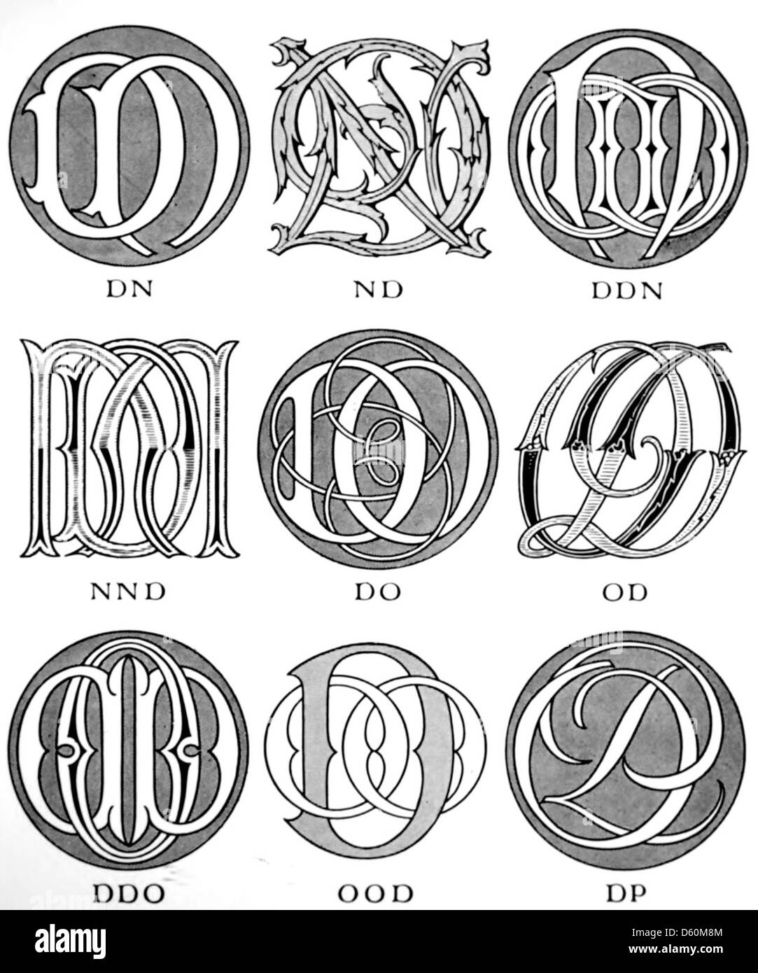 This 1906 work showcases various examples of monograms and ciphers ...