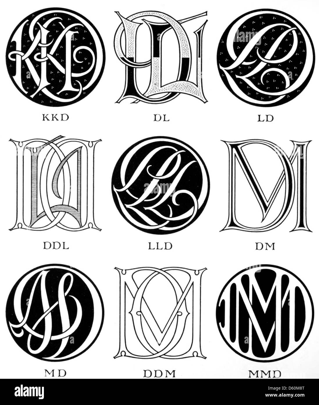 This 1906 publication features various monograms and ciphers ...