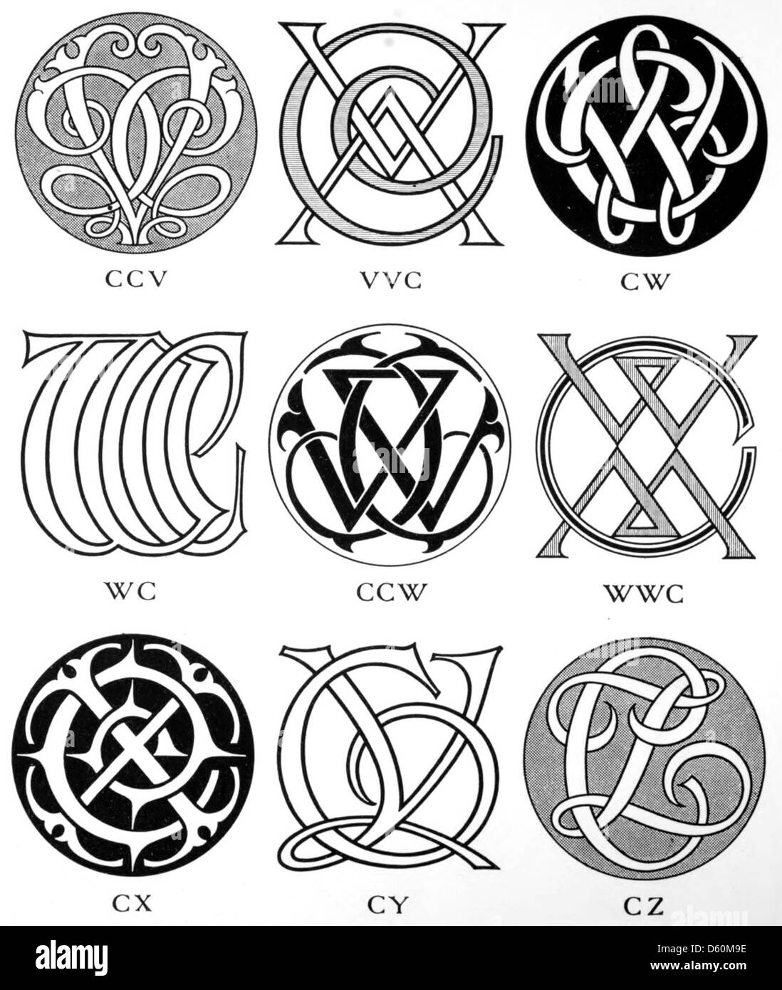 Monograms Ciphers 1906 High Resolution Stock Photography and Images - Alamy