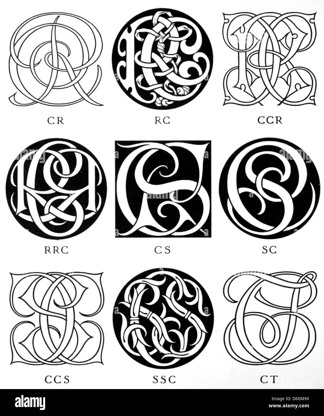 Monograms & ciphers ([1906] Stock Photo - Alamy