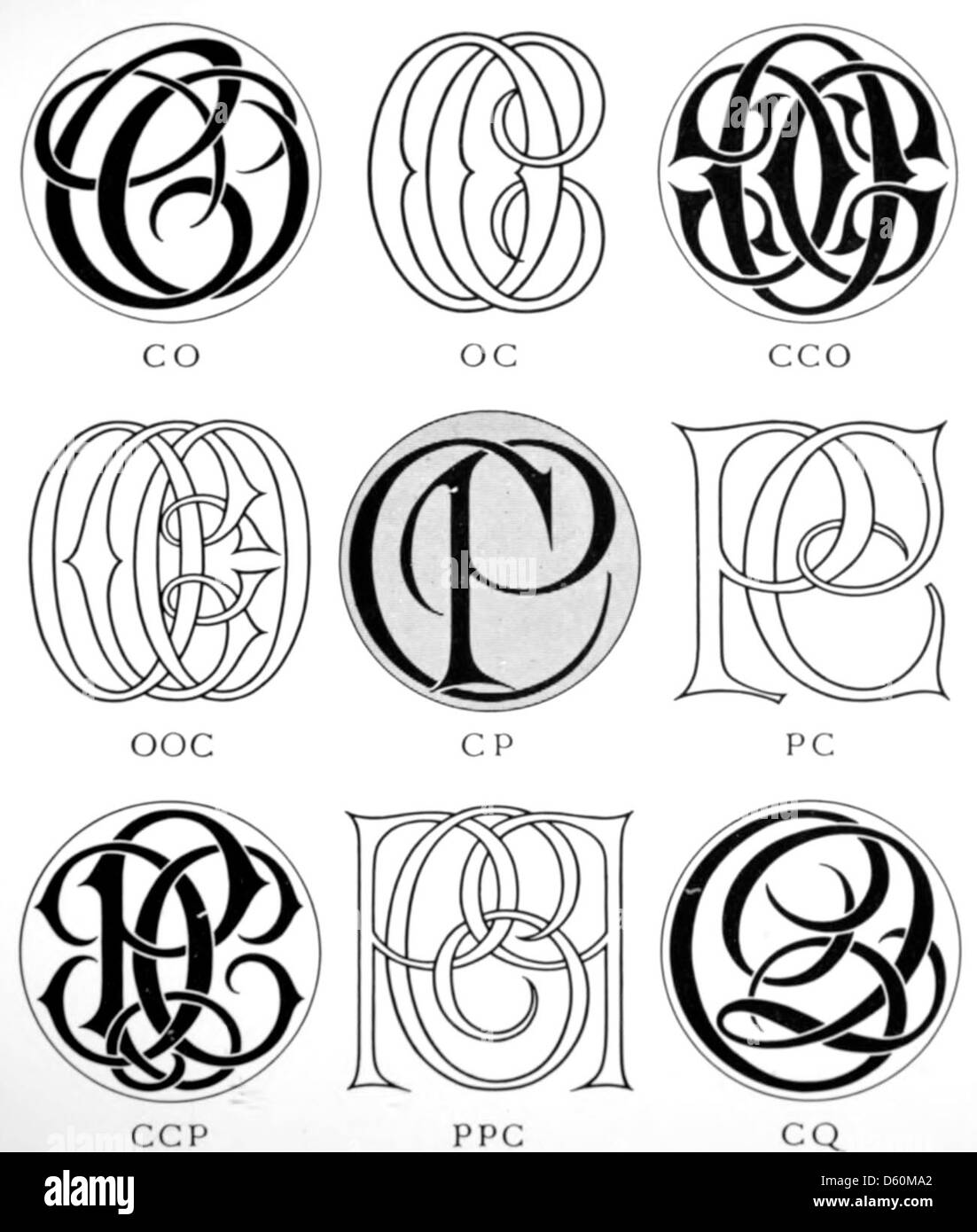 Monograms Ciphers 1906 High Resolution Stock Photography and Images - Alamy