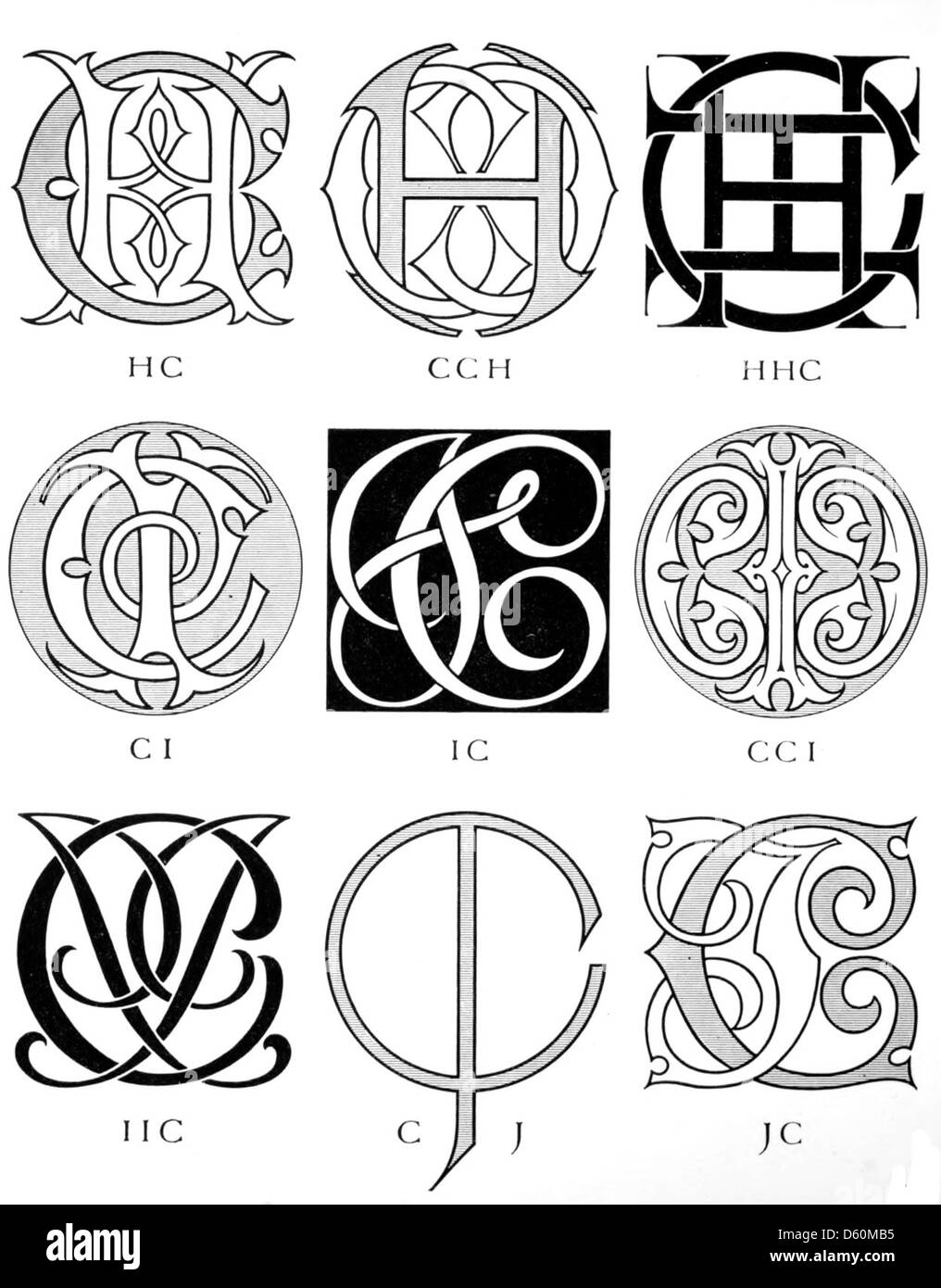 Monograms Ciphers 1906 High Resolution Stock Photography and Images - Alamy