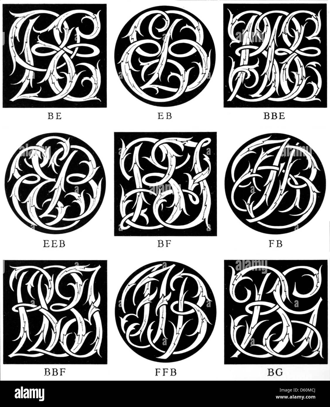 Monograms Ciphers 1906 High Resolution Stock Photography and Images - Alamy