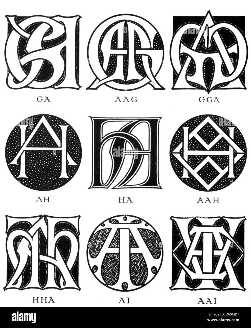 A 1906 publication featuring monograms, ciphers, and crest designs ...