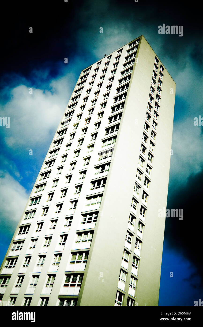Typical high rise tower block Glasgow Stock Photo - Alamy