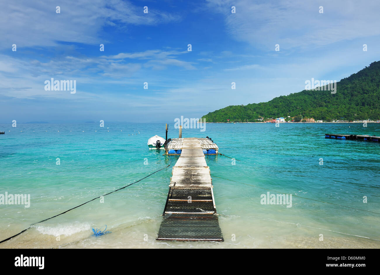 Beautiful beach jetty Stock Photo - Alamy