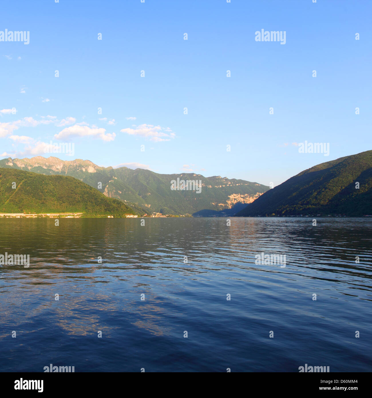 night lugano lake landscape Stock Photo - Alamy