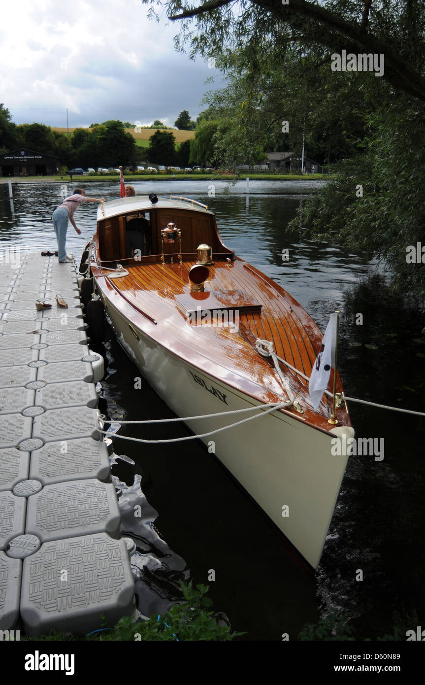 Classic Launch, Henley on Thames, England, July,2008. Fine classic ...
