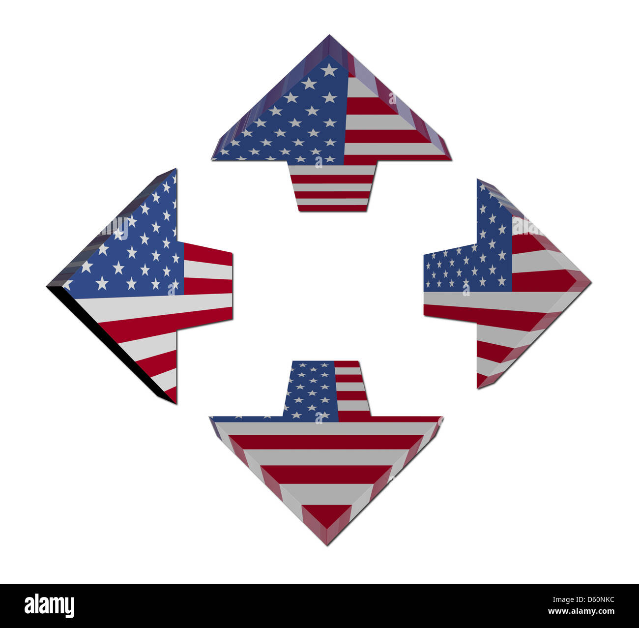 American flag arrows illustration Stock Photo - Alamy