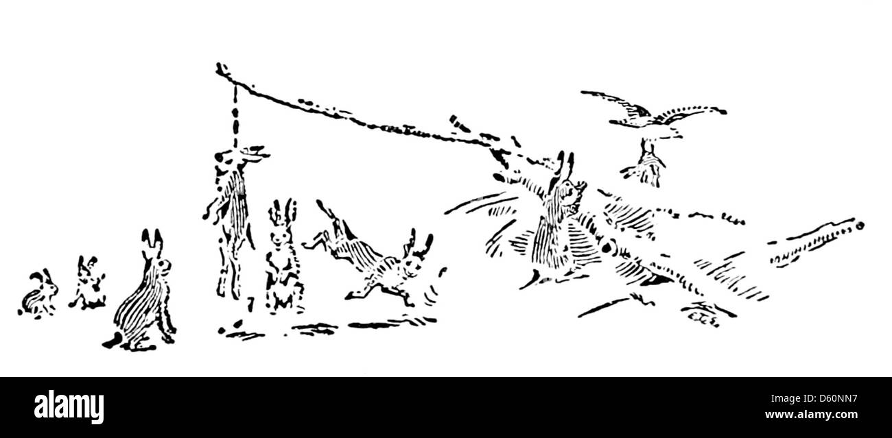 An illustration of a rabbit featured as a hero in an animal-themed ...