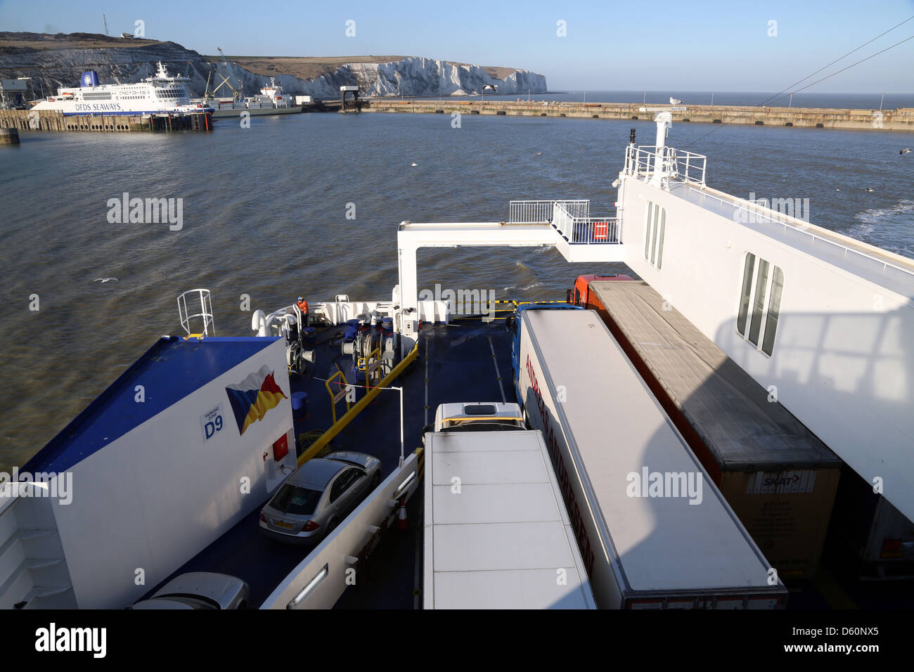 Dover Harbour DFDS ferry Stock Photo - Alamy