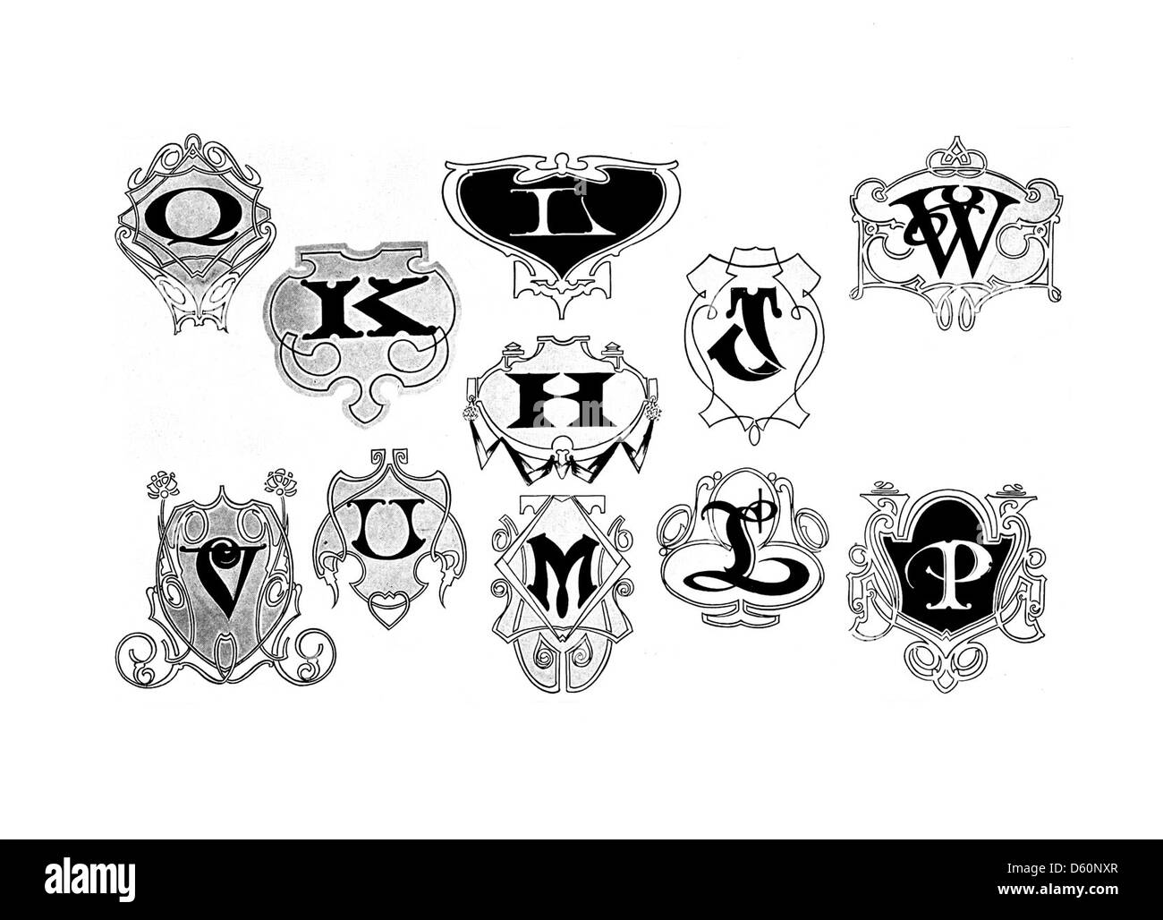 This showcard by Atkinson & Atkinson features decorative initials and ...