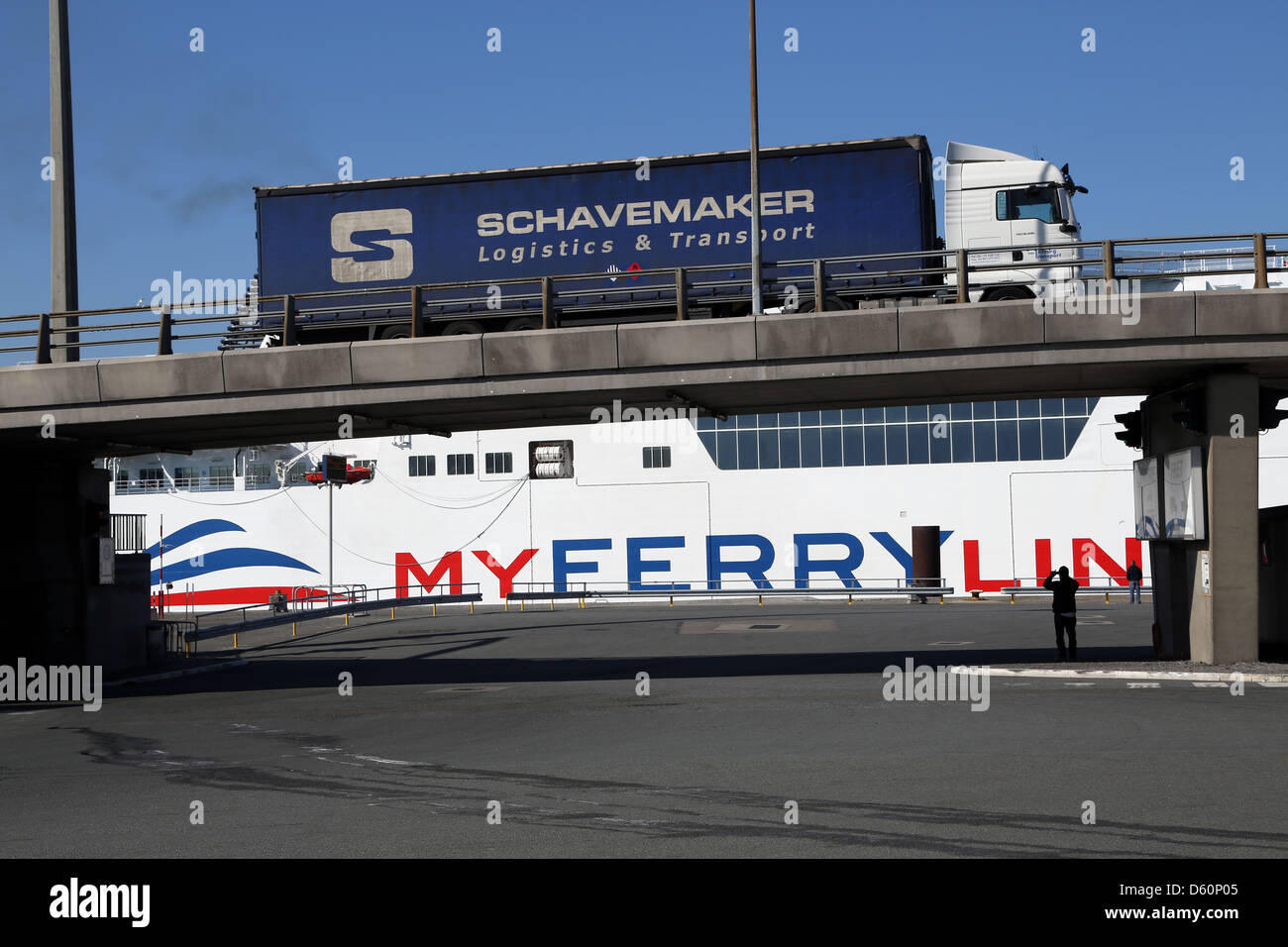 Calais dock Ferry Terminal France Stock Photo - Alamy
