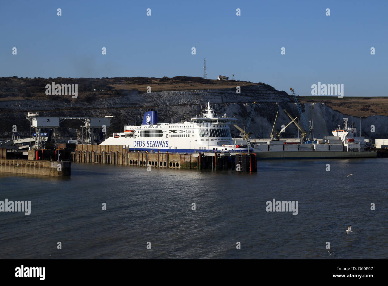 Dover Harbour DFDS ferry Stock Photo - Alamy