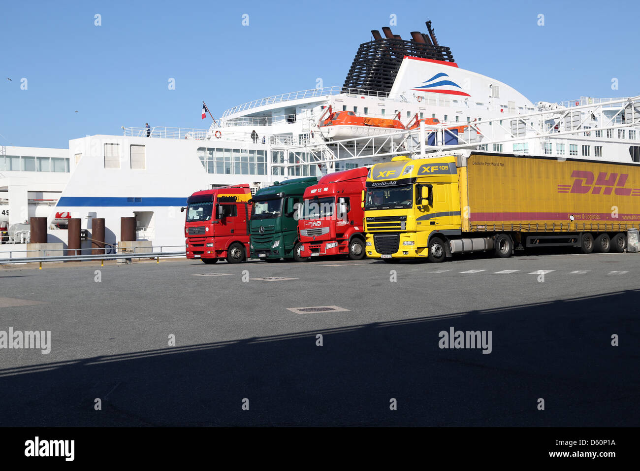 Calais dock Ferry Terminal France Stock Photo - Alamy