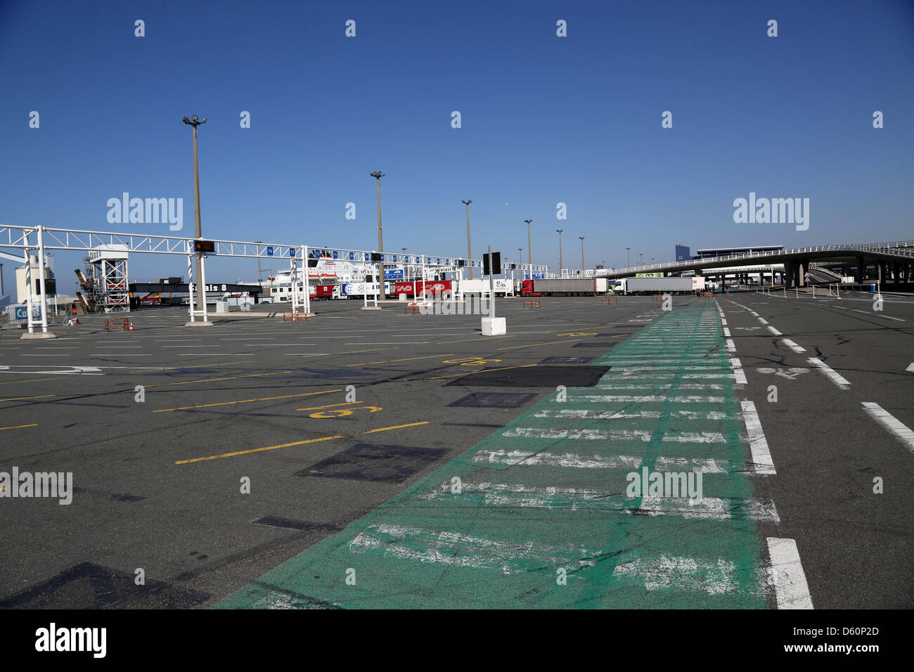 Calais dock Ferry Terminal France Stock Photo - Alamy