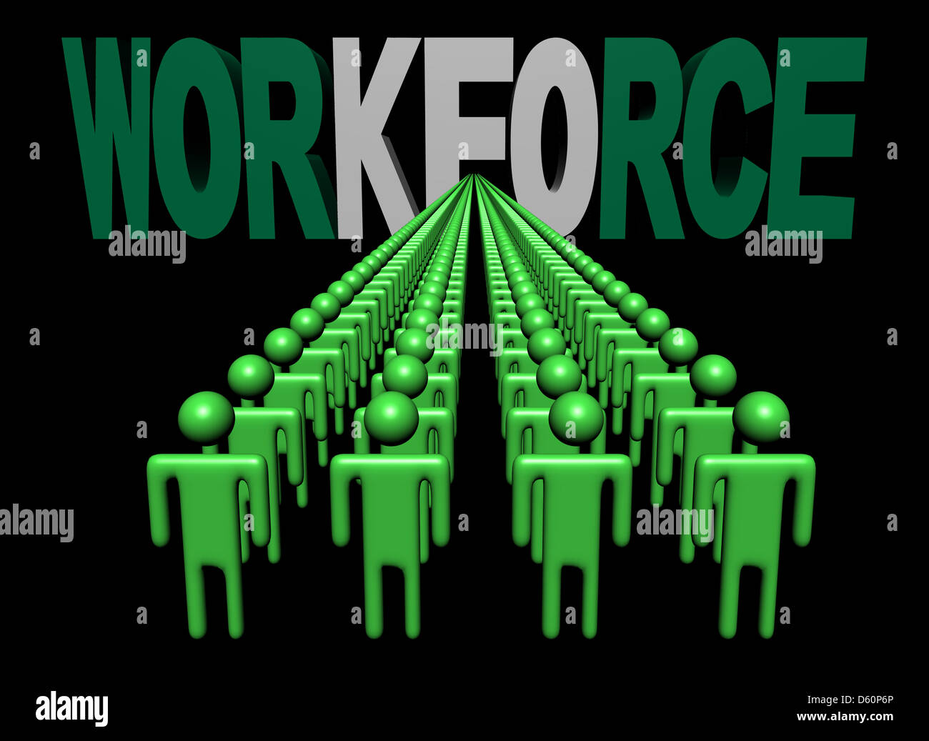 lines of people with workforce Nigerian flag text illustration Stock ...