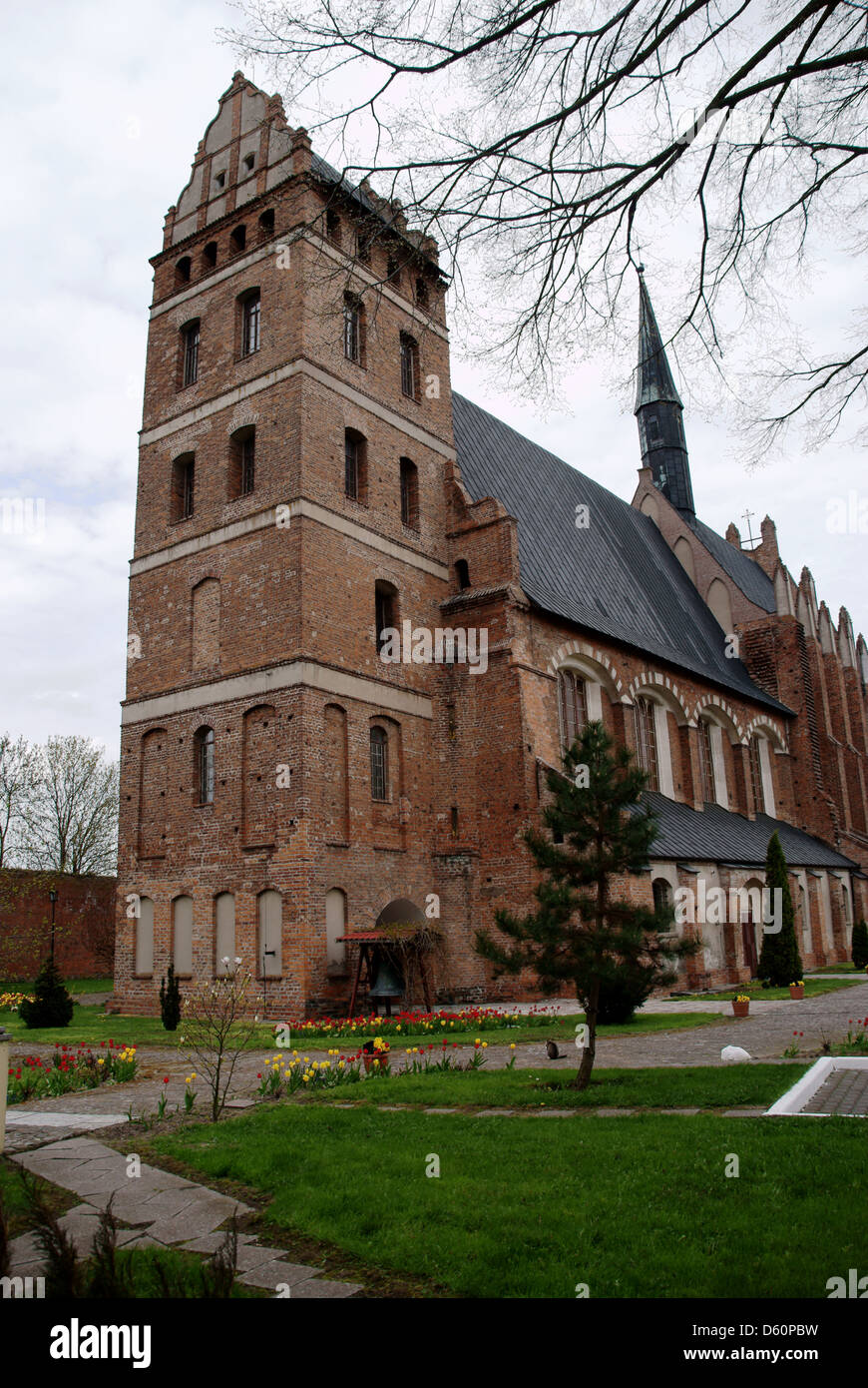 gothic church with tower, Poland Stock Photo - Alamy