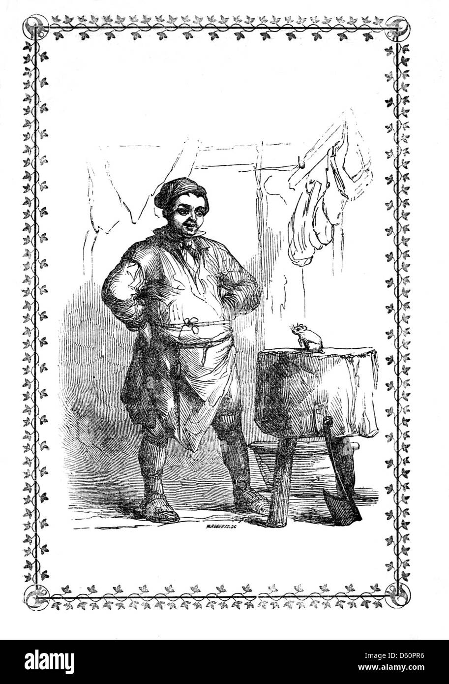 This image depicts a scene from 'The Story of the Cat and the Mouse,' a ...