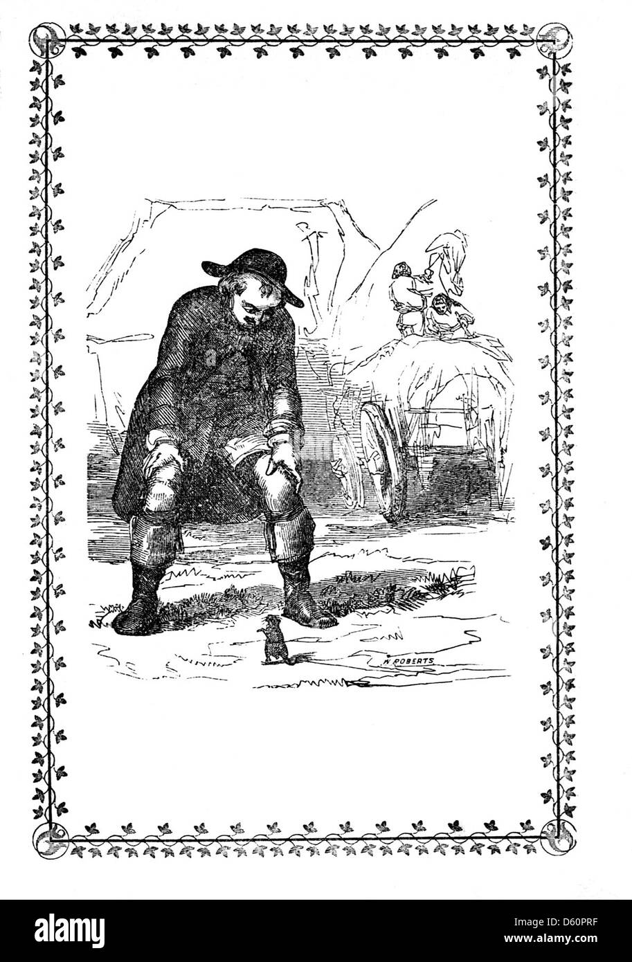 An illustration from 'The Story of the Cat and the Mouse,' created ...