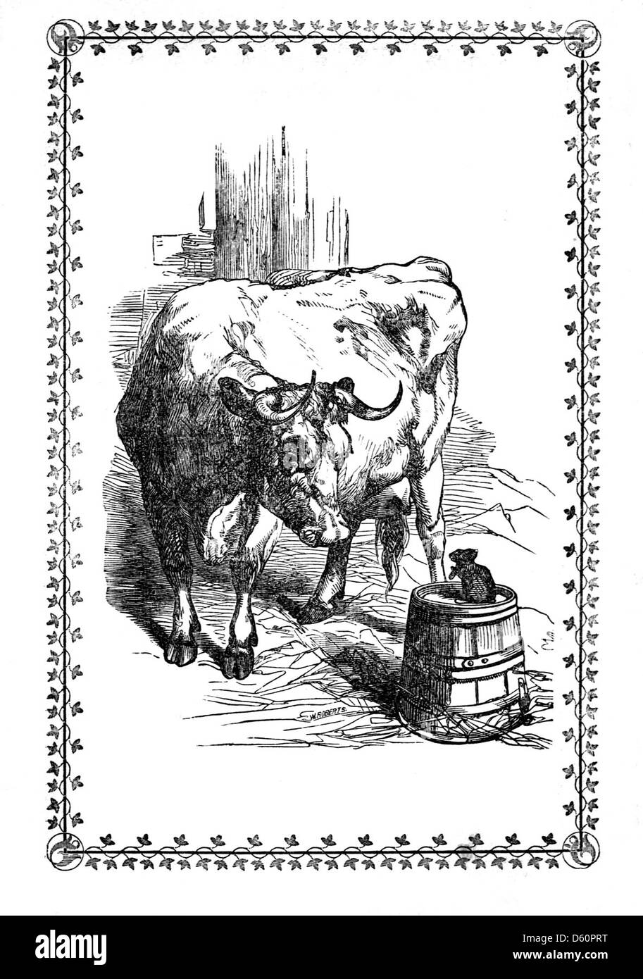 An illustration from 'The Story of the Cat and the Mouse,' created ...