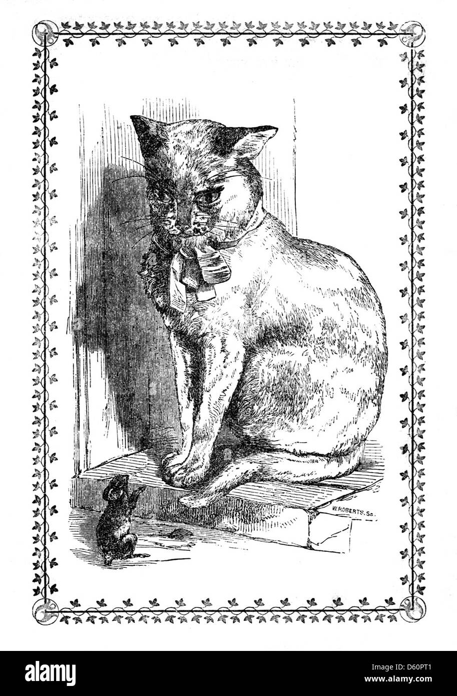 A mid-19th century illustration from *The Story of the Cat and the ...