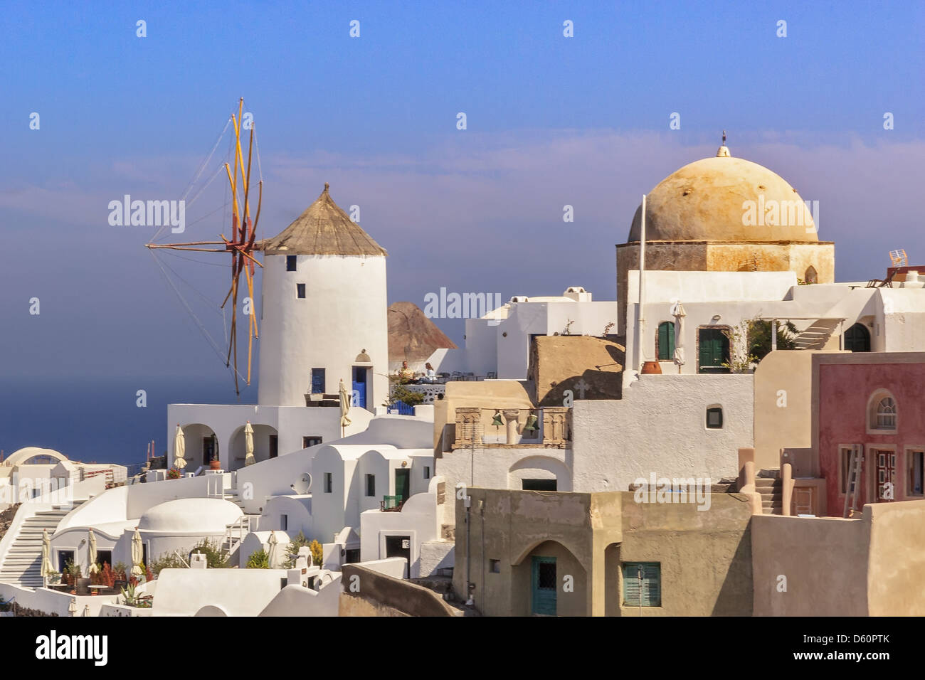 Town Of Iea Santorini Greece Stock Photo - Alamy