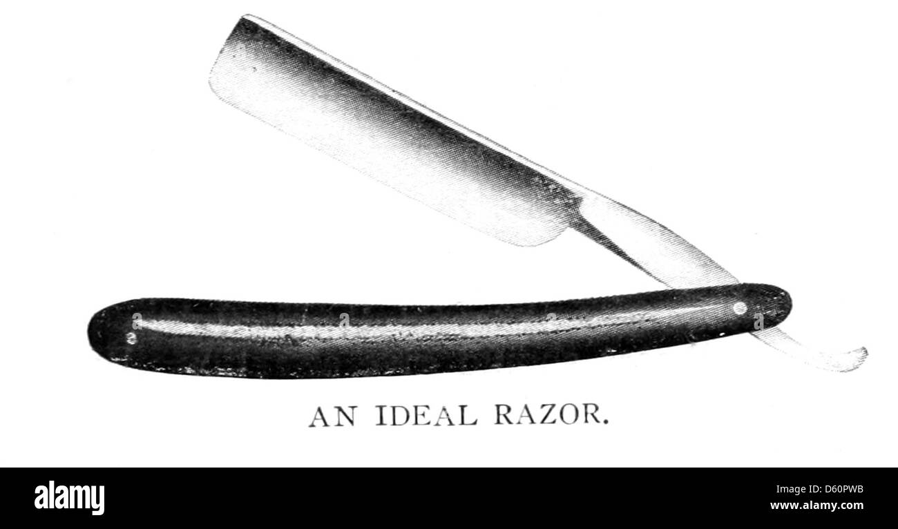 An informative illustration from 'Shaving Made Easy' (1905), offering ...