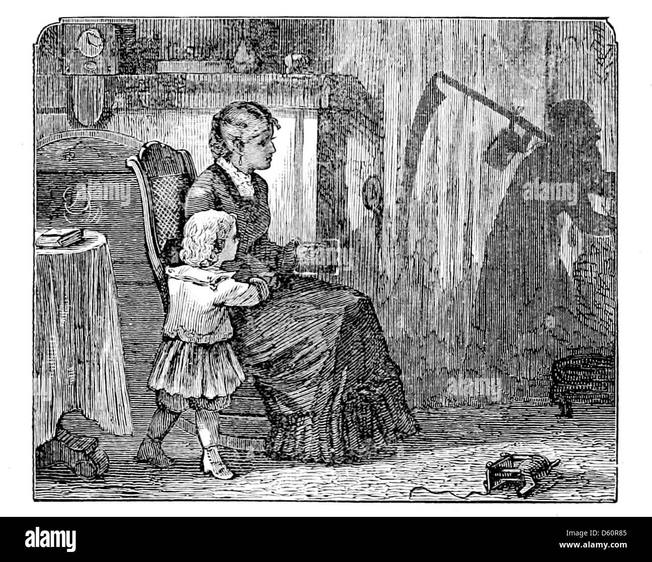 This 1882 illustration from *A Book About Baby* features an eerie ...