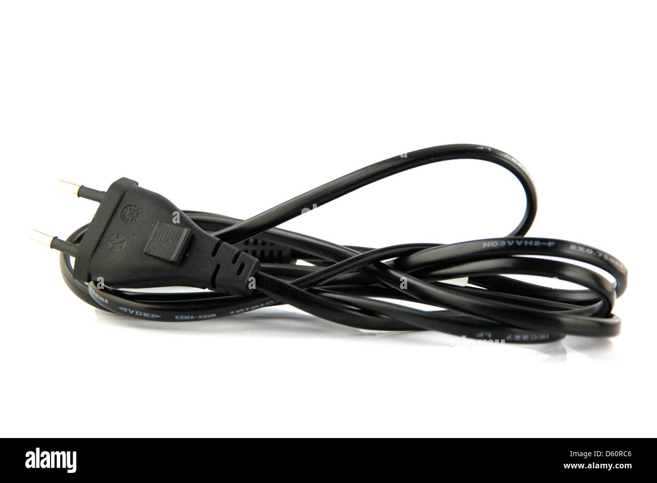 The Power Plug line on white background Stock Photo - Alamy