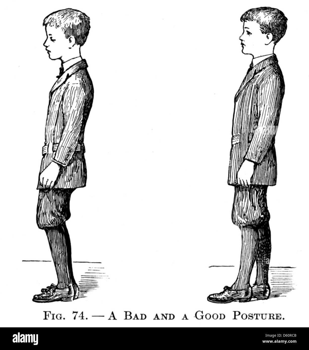 This 1916 illustration from 'Physiology and Health' depicts a boy ...
