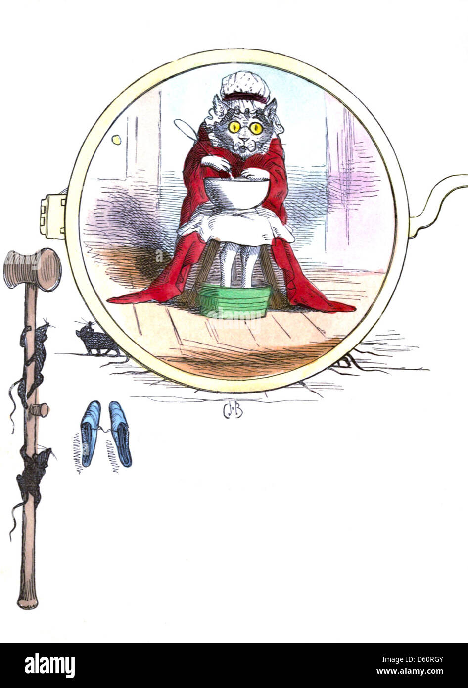 This 1860 illustration from 'The Nine Lives of a Cat' tells the ...