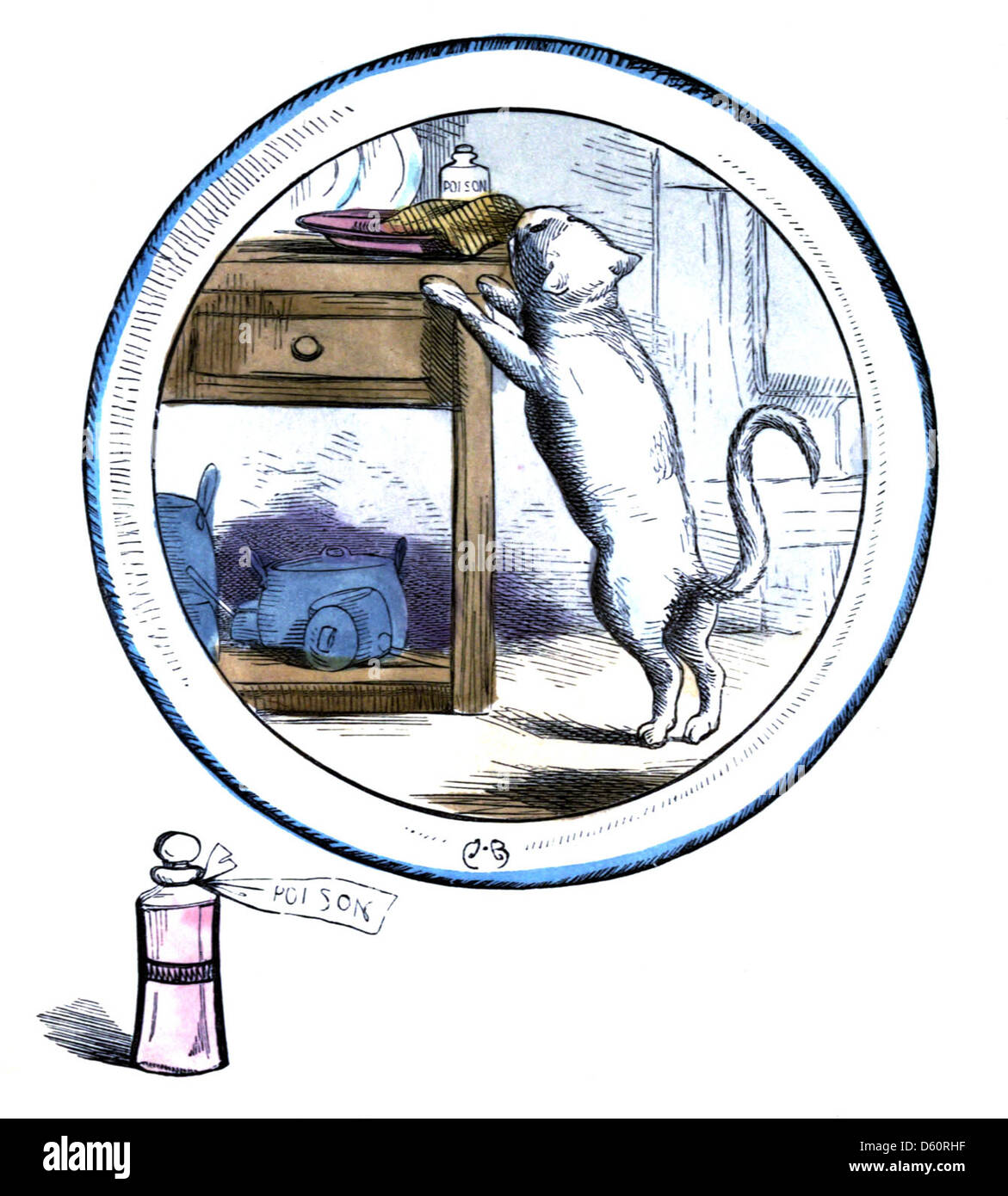 A 1860 illustration from 'The Nine Lives of a Cat: A Tale of Wonder ...